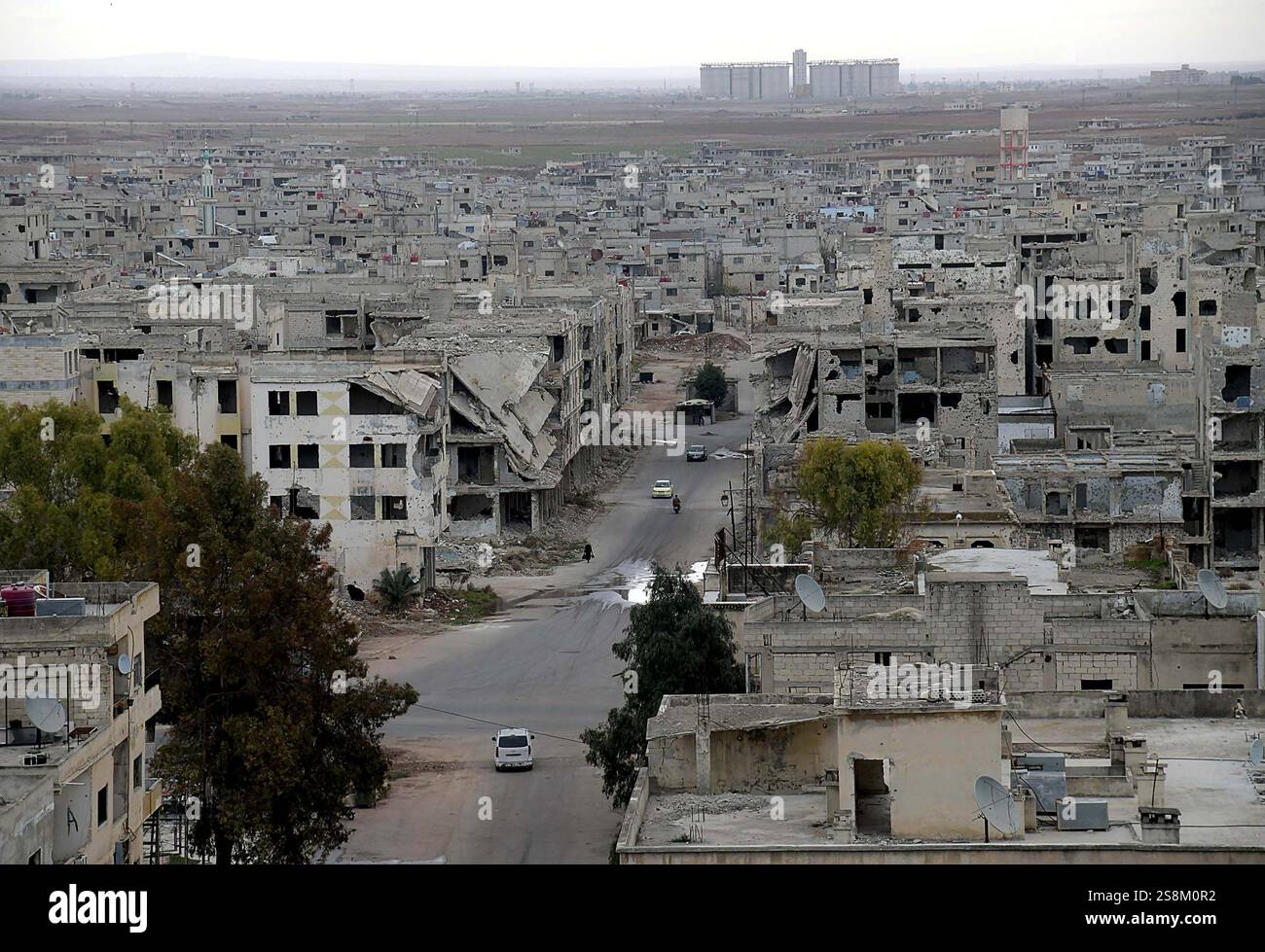 (250123) -- DARAA, Jan. 23, 2025 (Xinhua) -- This photo taken on Jan ...