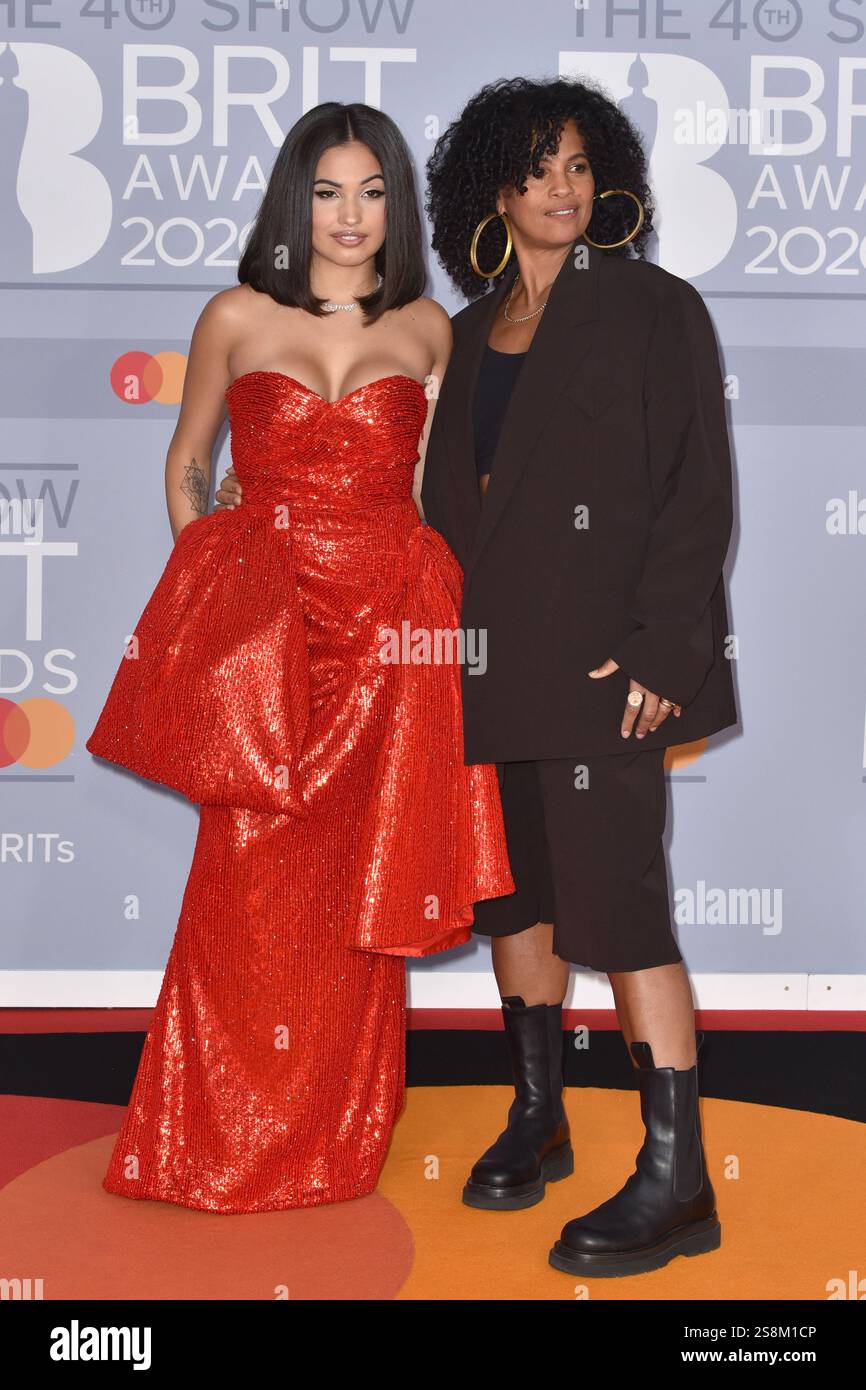***EDITORIAL USE ONLY*** Mabel and Neneh Cherry attends The BRIT Awards ...