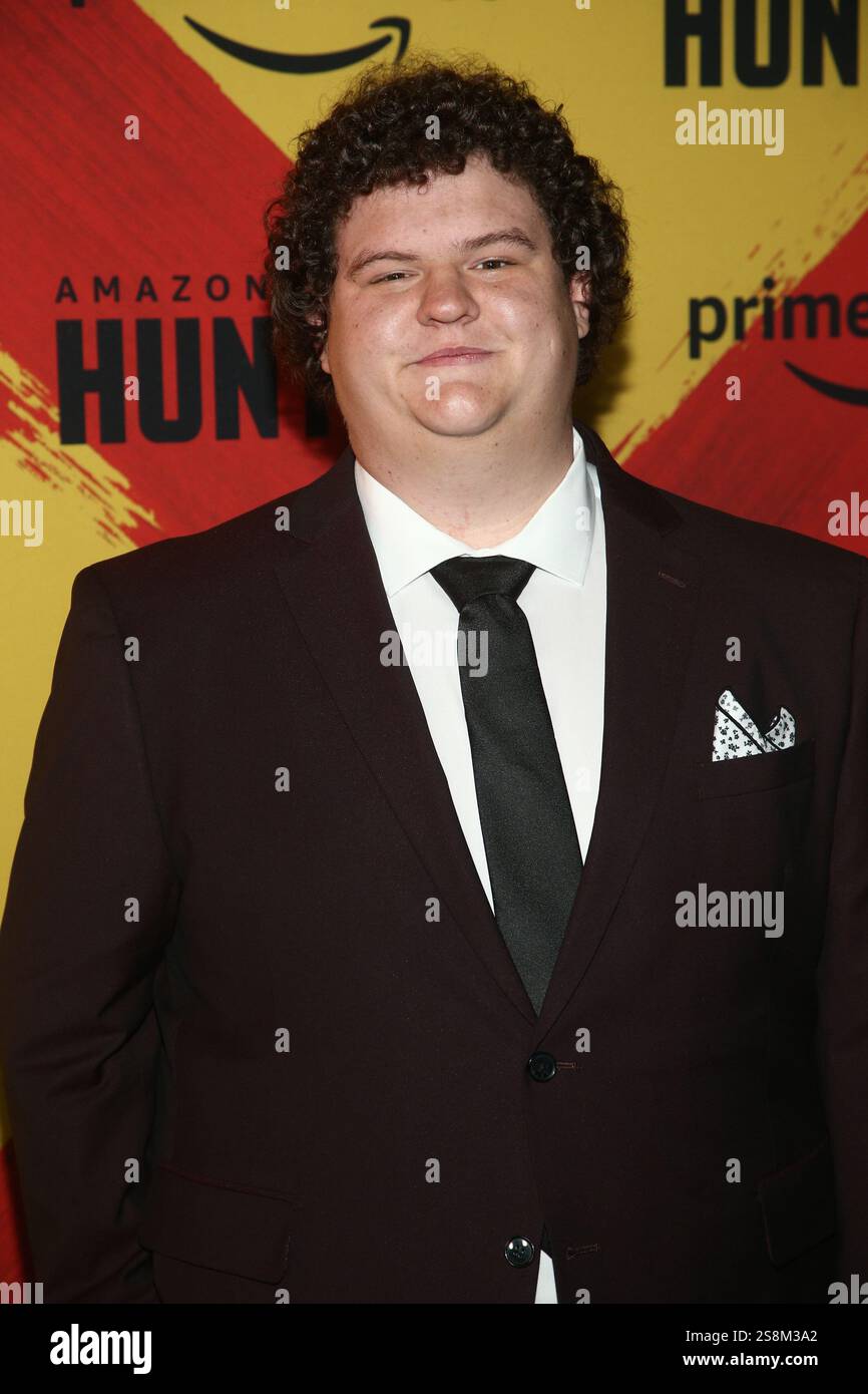 Caleb Emery at the 'Hunters' TV show premiere, Arrivals, DGA Theater ...