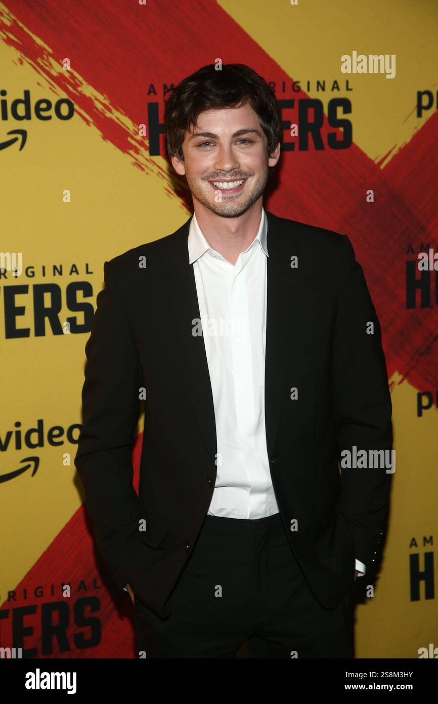 Logan Lerman at the 'Hunters' TV show premiere, Arrivals, DGA Theater ...