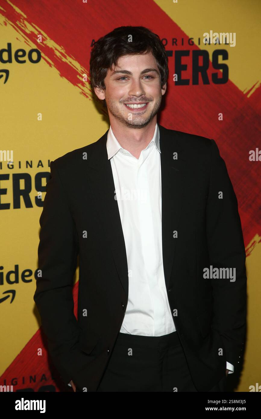 Logan Lerman at the 'Hunters' TV show premiere, Arrivals, DGA Theater ...