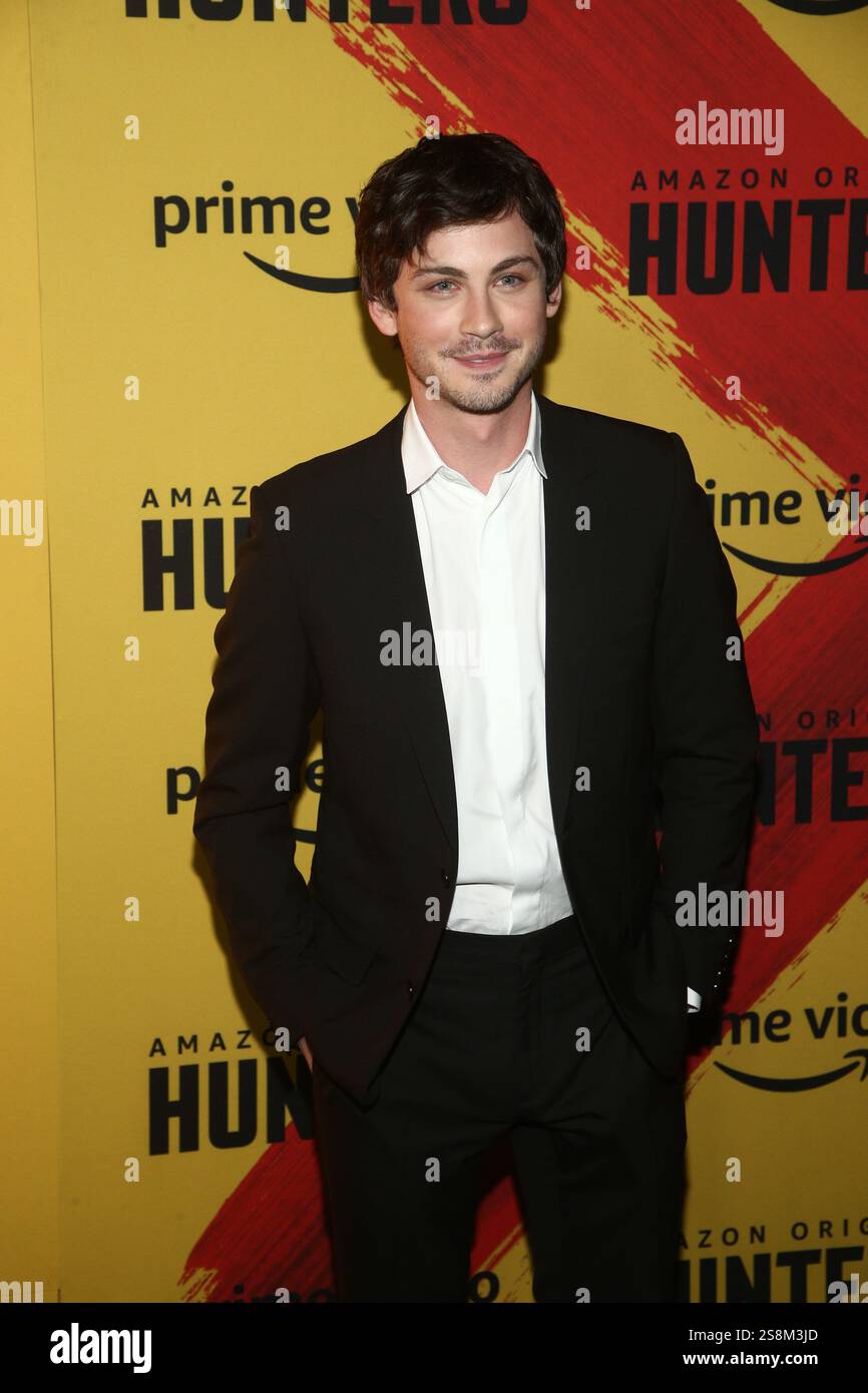 Logan Lerman at the 'Hunters' TV show premiere, Arrivals, DGA Theater ...