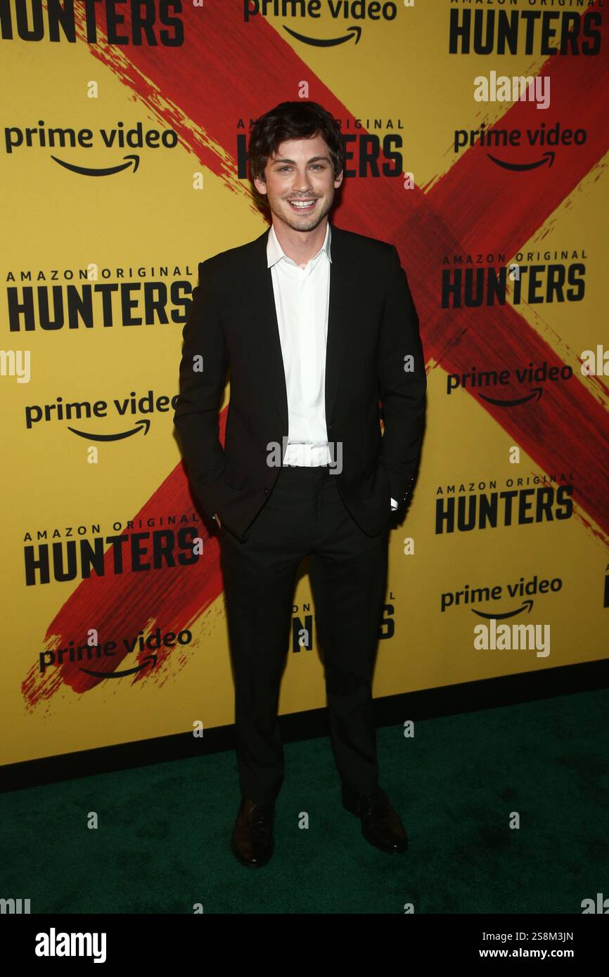 Logan Lerman at the 'Hunters' TV show premiere, Arrivals, DGA Theater ...