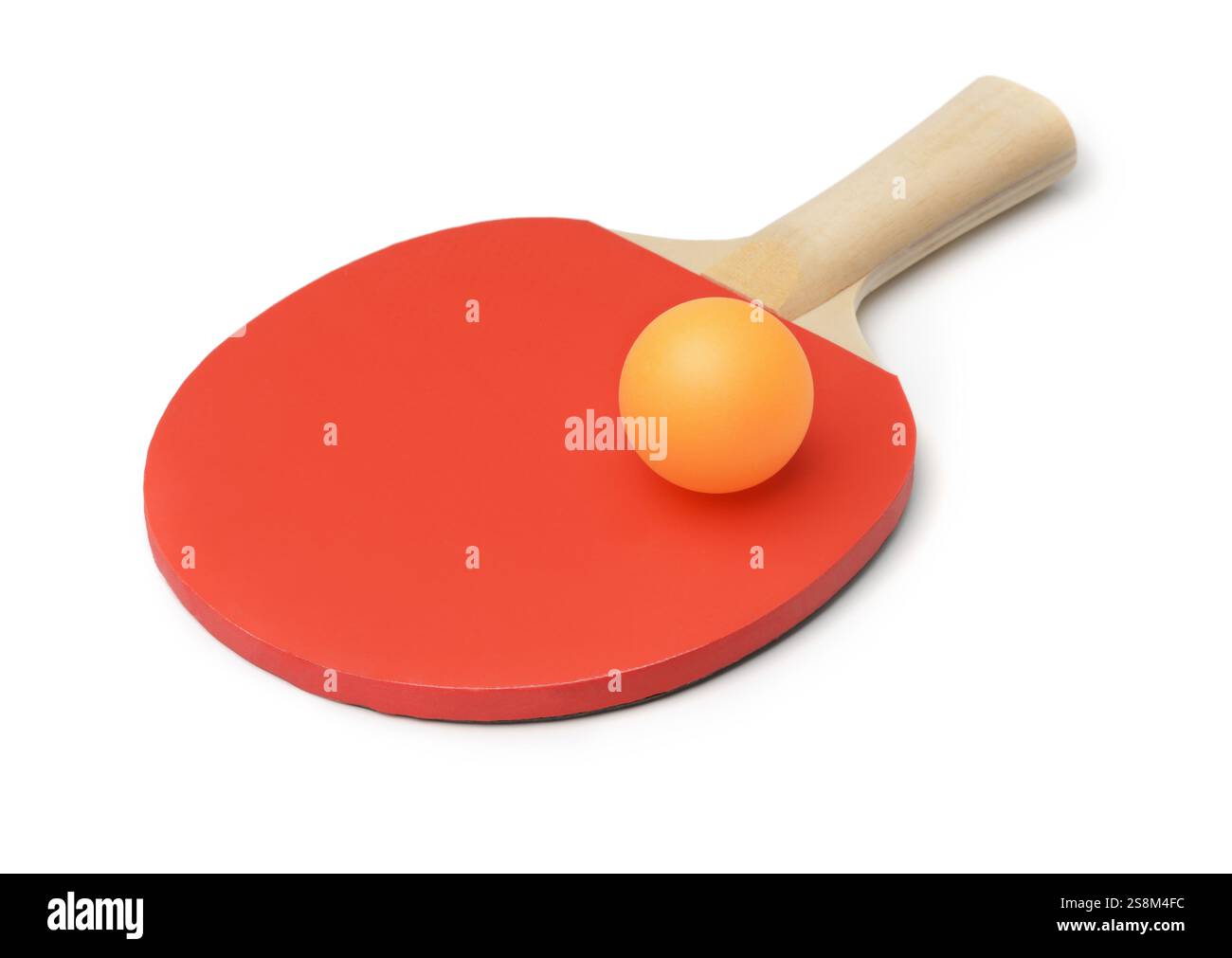 Ping pong racket and ball isolated on white Stock Photo - Alamy