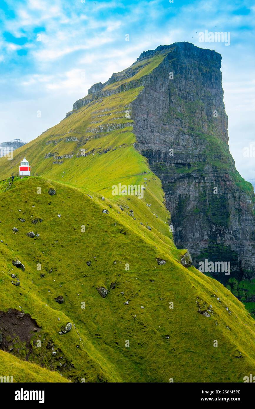Kallur Lighthouse - Faroe Islands Stock Photo - Alamy