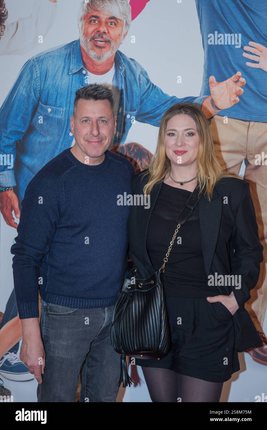 Milano, Italy. 22nd Jan, 2025. The pozzolis family during the News ...