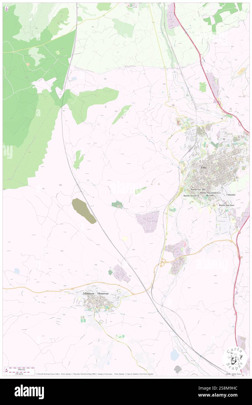 Map of elda spain hi-res stock photography and images - Alamy