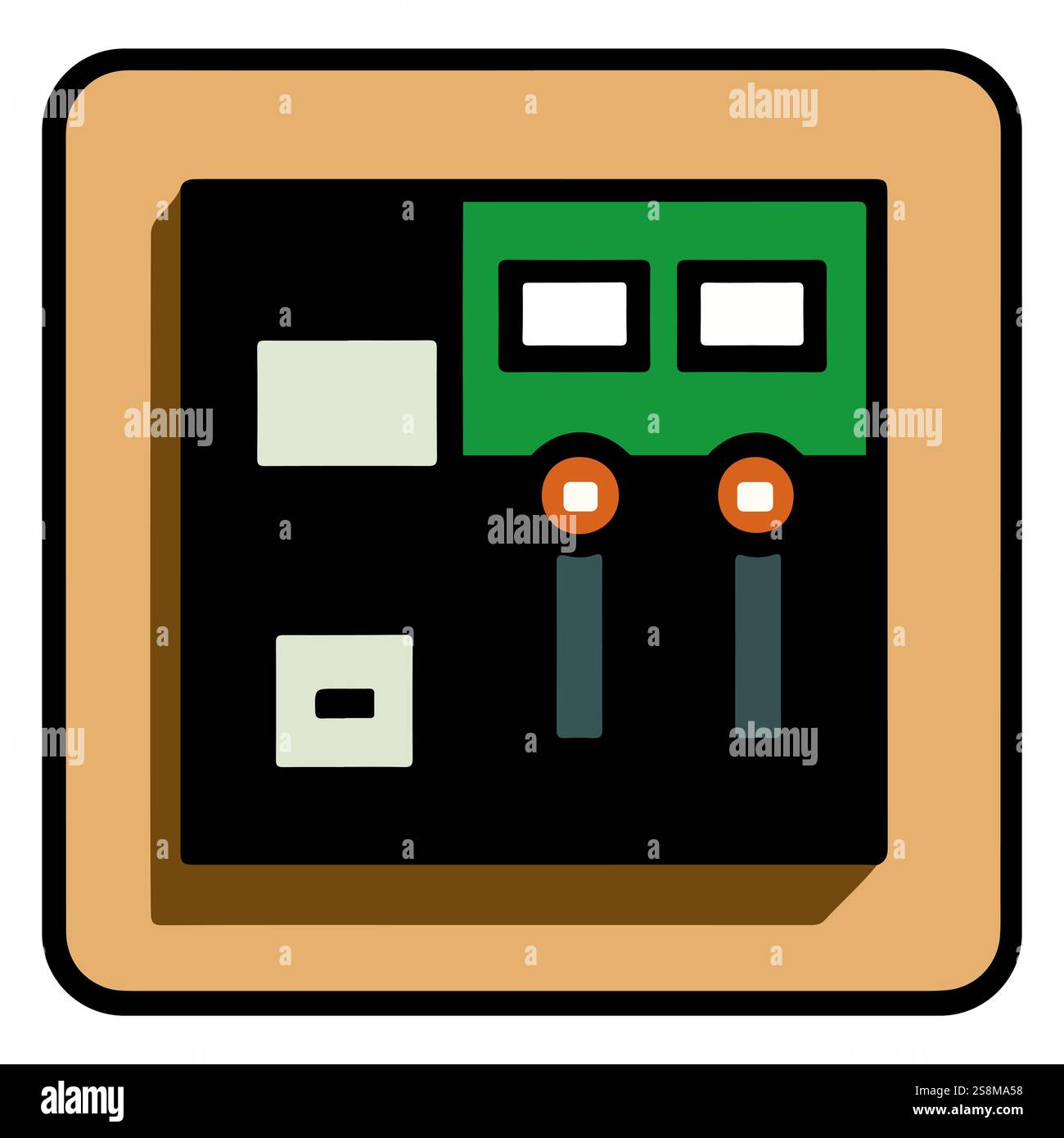 Management panel representing a network interface icon vector ...