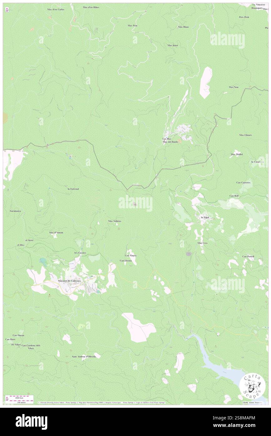 Castell de Cabrera, Província de Girona, ES, Spain, Catalonia, N 42 24 ...