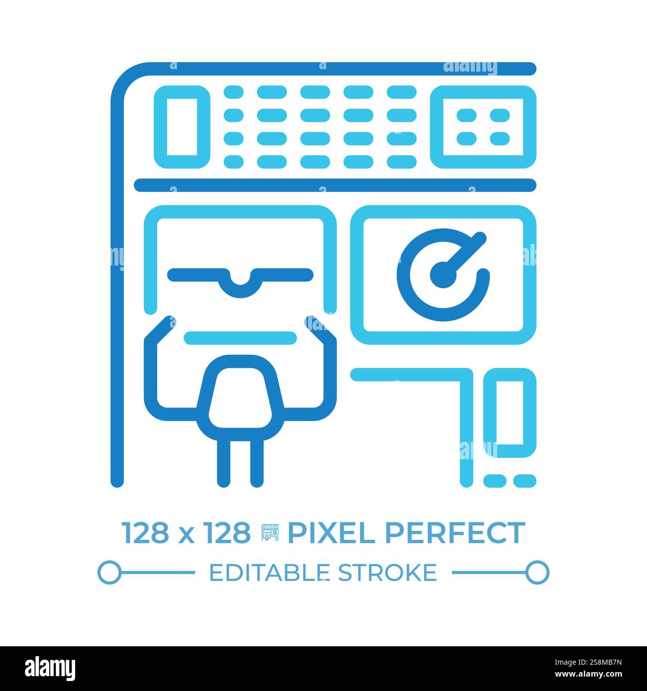 Aircraft cockpit two color line icon Stock Vector Image & Art - Alamy