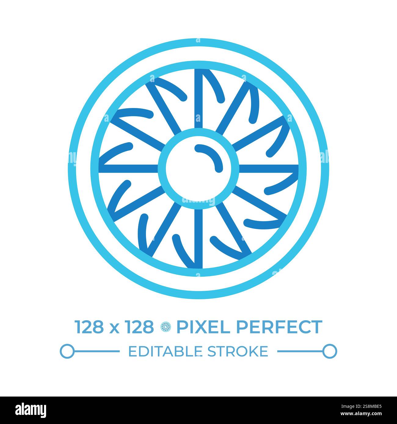 Aircraft engine turbine two color line icon Stock Vector Image & Art ...