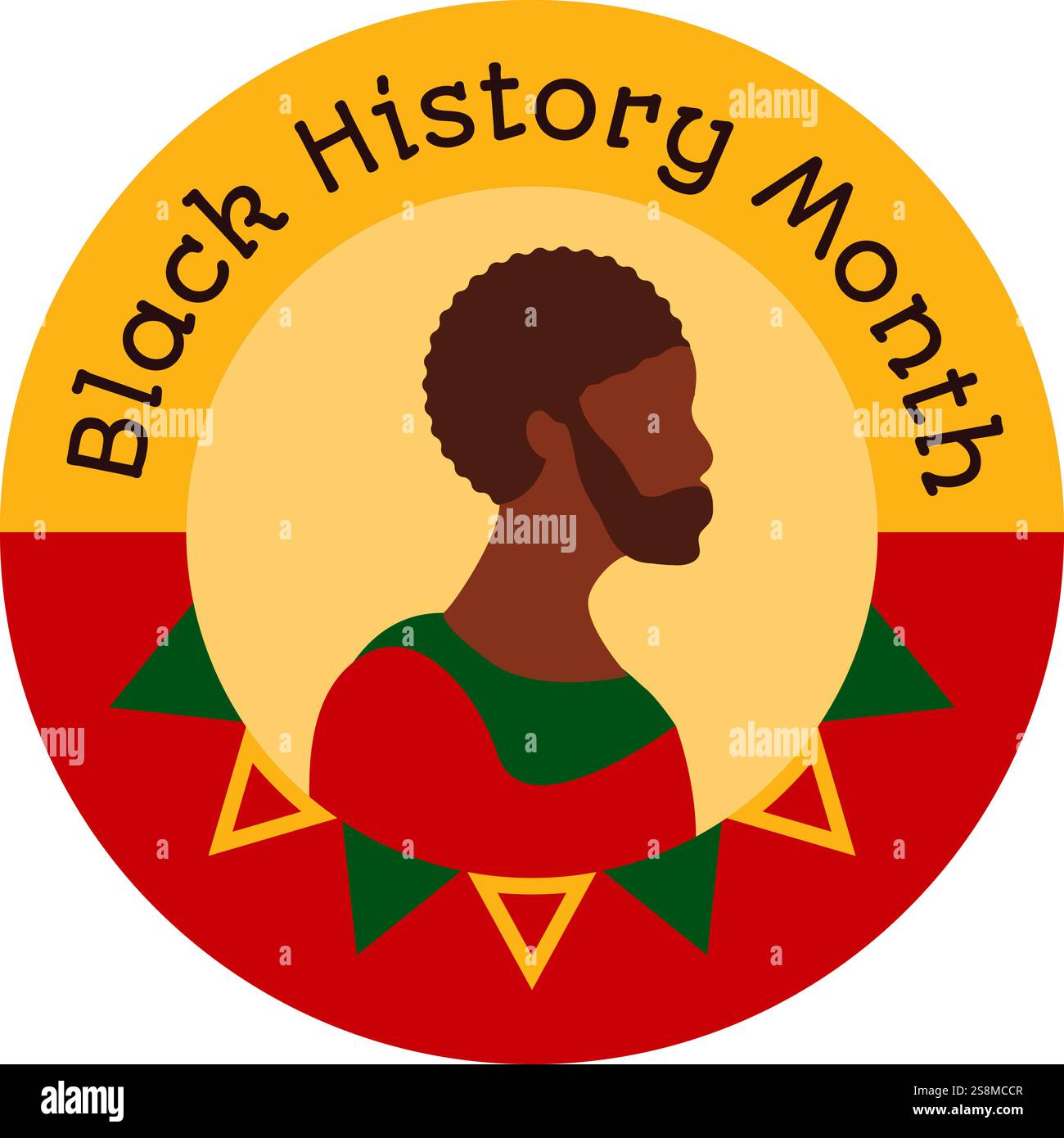 Round sticker decal with a man profile and the inscription Black ...