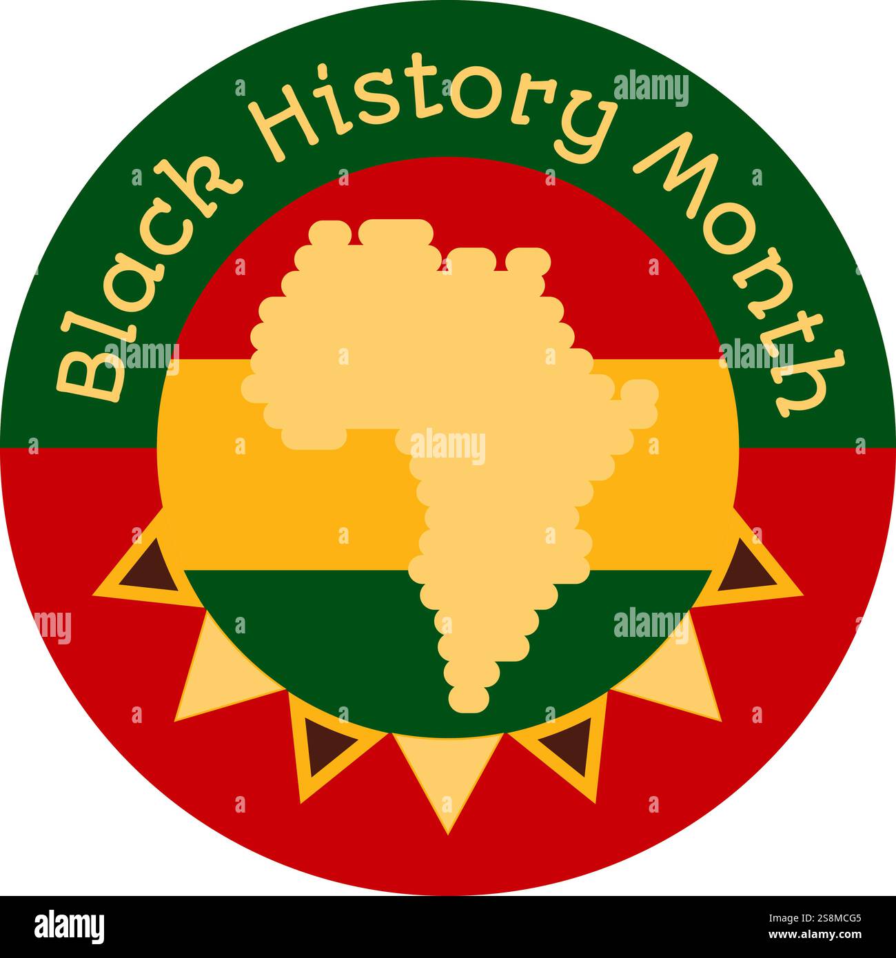 Round sticker decal with the African continent silhouette and the ...