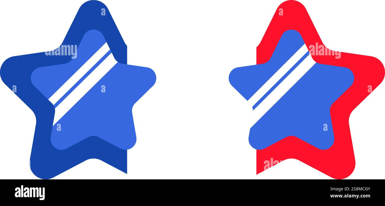 Souvenir star shaped eyeglass in colors of France flag, meeting foreign ...