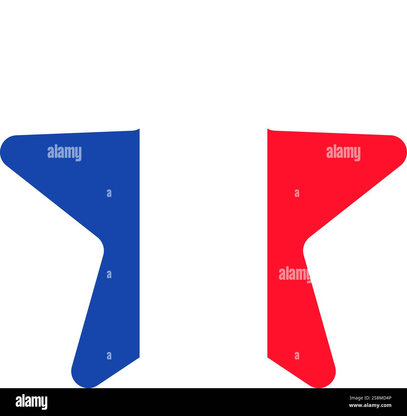 Souvenir star shaped voting sticker in colors of France flag, meeting ...