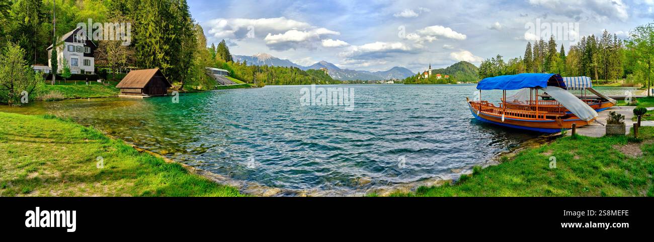 Landscape scene lake bled hi-res stock photography and images - Alamy