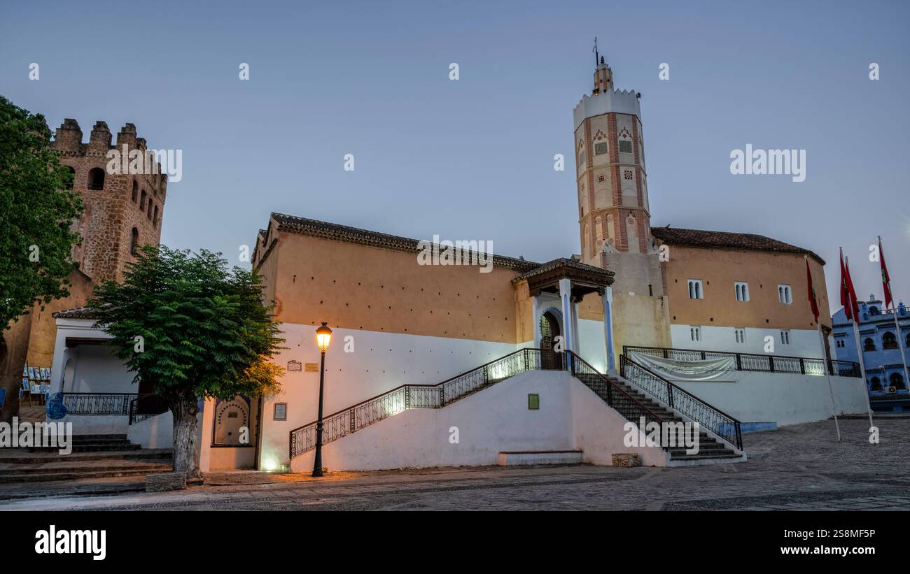 Chefchaouen, Morocco. Early morning view of the Grand Mosque of ...