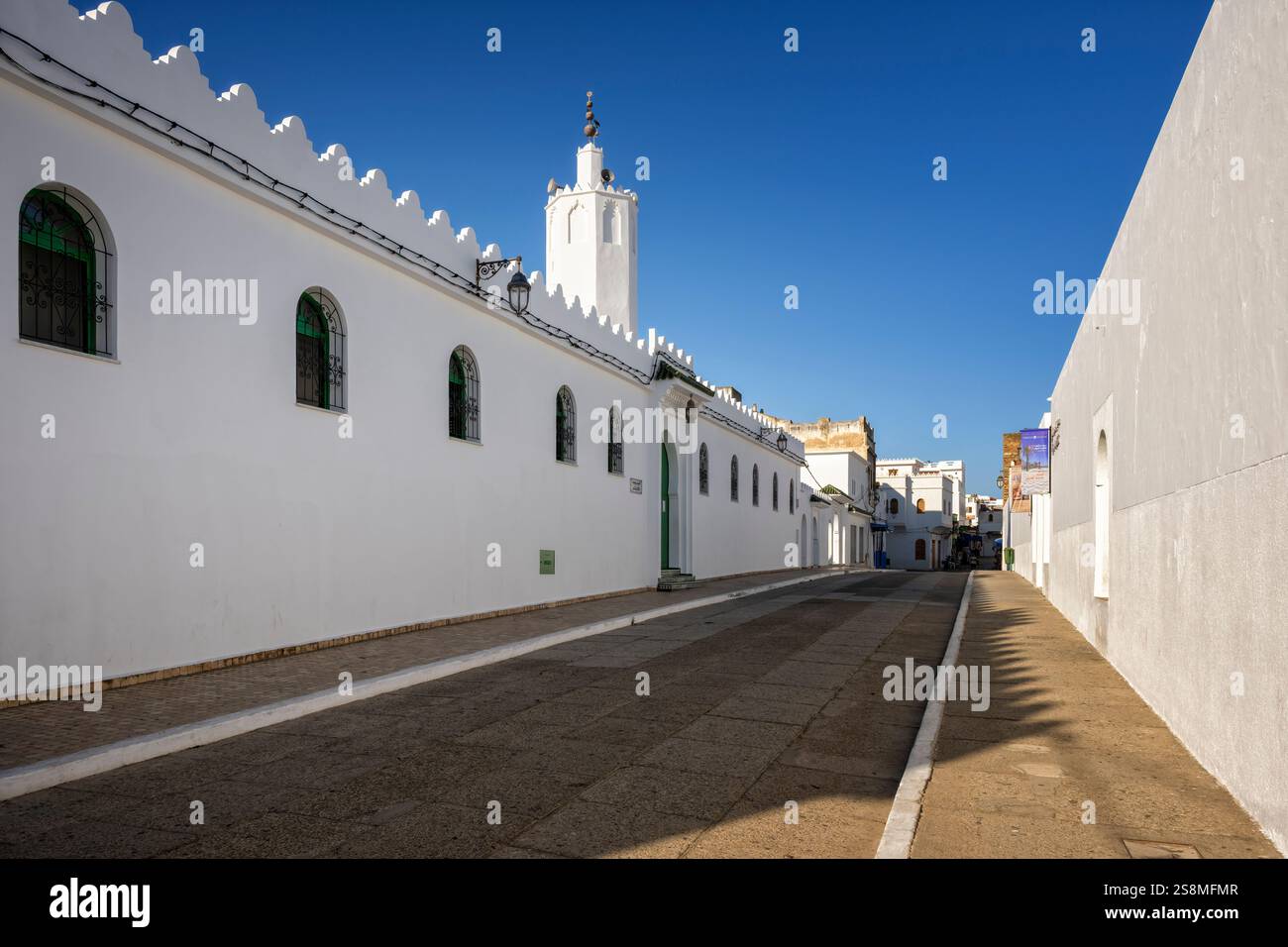 Asilah, Morocco. Assilah Medina and Grand Mosque. Moroccan architecture ...
