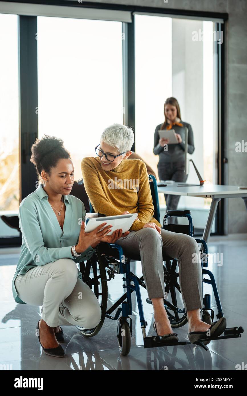 The image includes a person using a wheelchair, depicting inclusivity ...