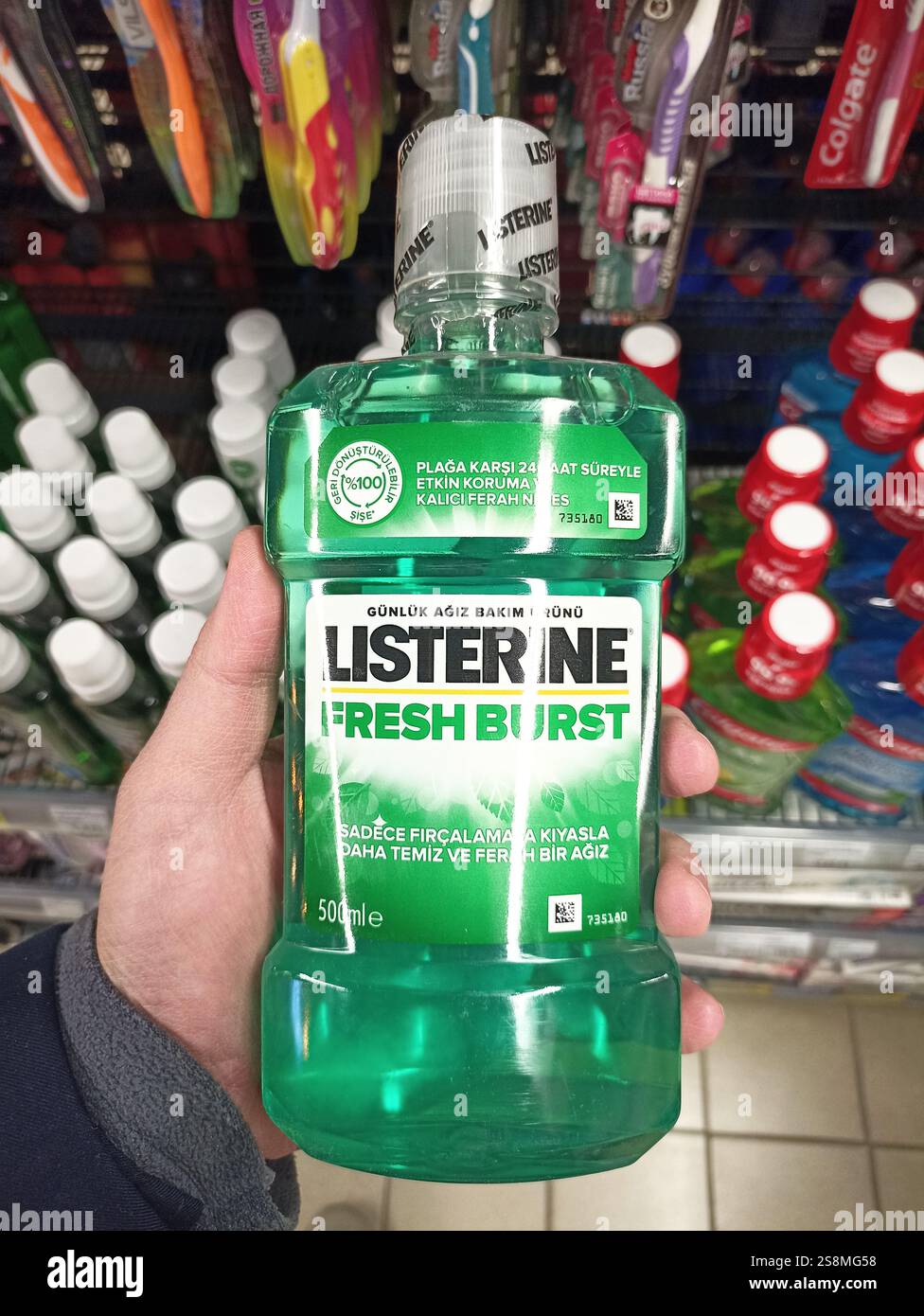 Listerine fresh burst mouthwash hi-res stock photography and images - Alamy