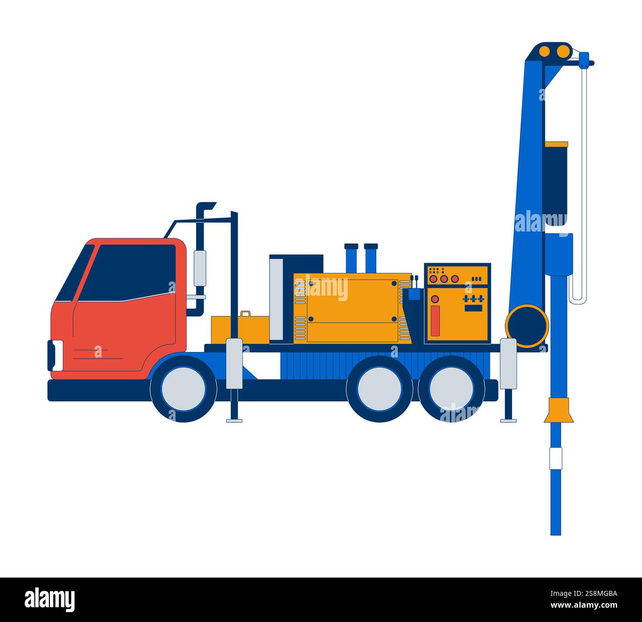 Water well drilling rig clip art Stock Vector Images - Alamy