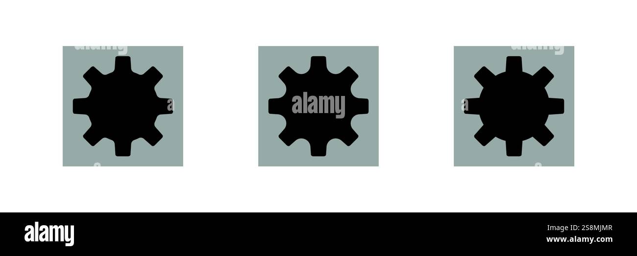 Gear Icon vector. Simple flat symbol. Perfect Black pictogram ...