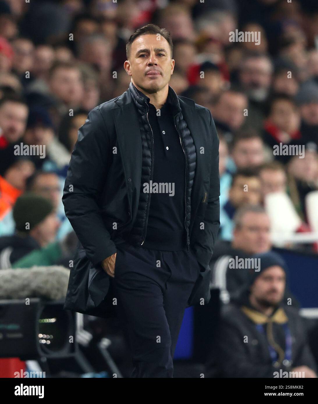 London, UK. 22nd Jan, 2025. Dinamo Zagreb manager Fabio Cannavaro at ...