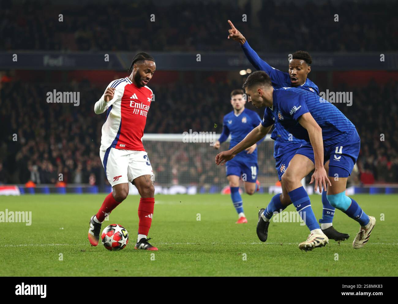 London, UK. 22nd Jan, 2025. Raheem Sterling (A) Ronael Pierre-Gabriel ...