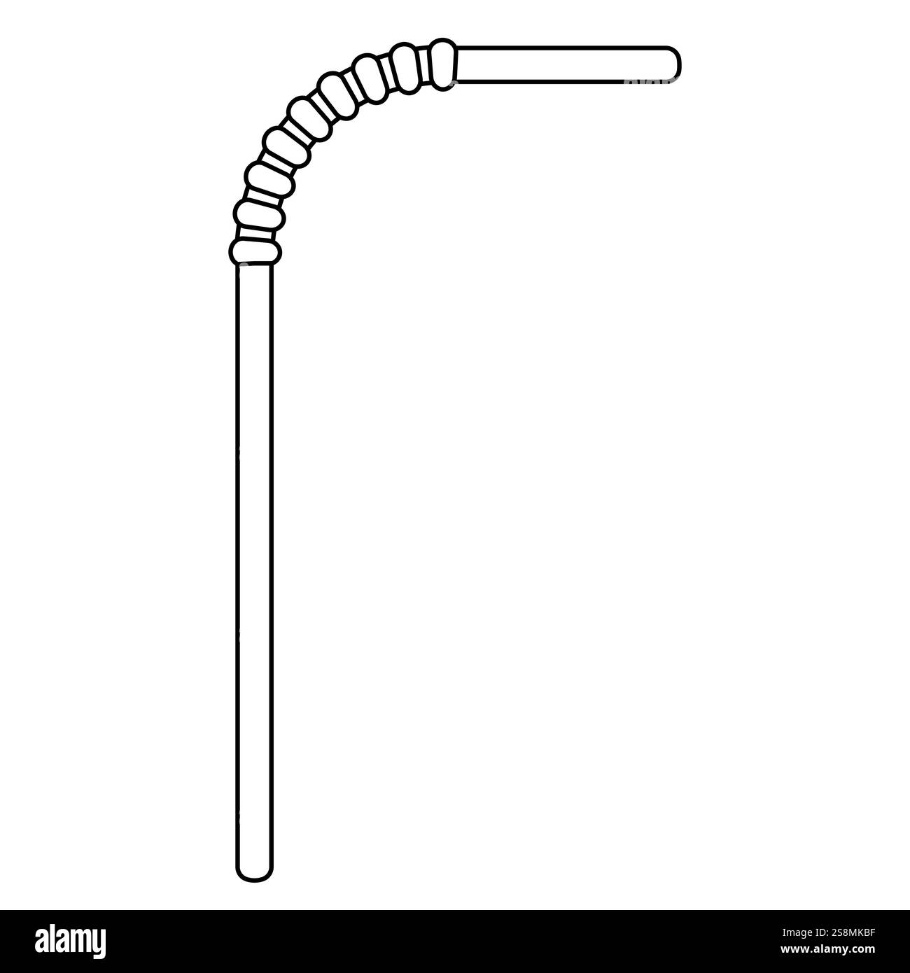 Black paper glass drinking straw Stock Vector Images - Alamy