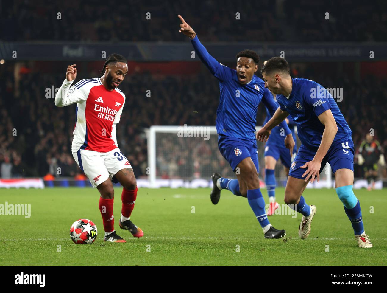 London, UK. 22nd Jan, 2025. Raheem Sterling (A) Ronael Pierre-Gabriel ...