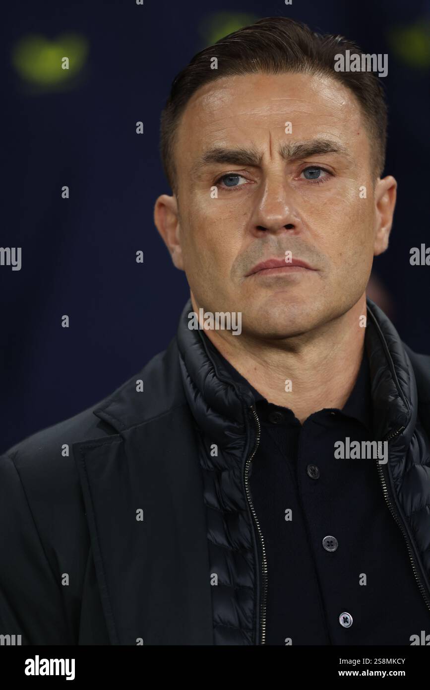 London, UK. 22nd Jan, 2025. Dinamo Zagreb manager Fabio Cannavaro at ...