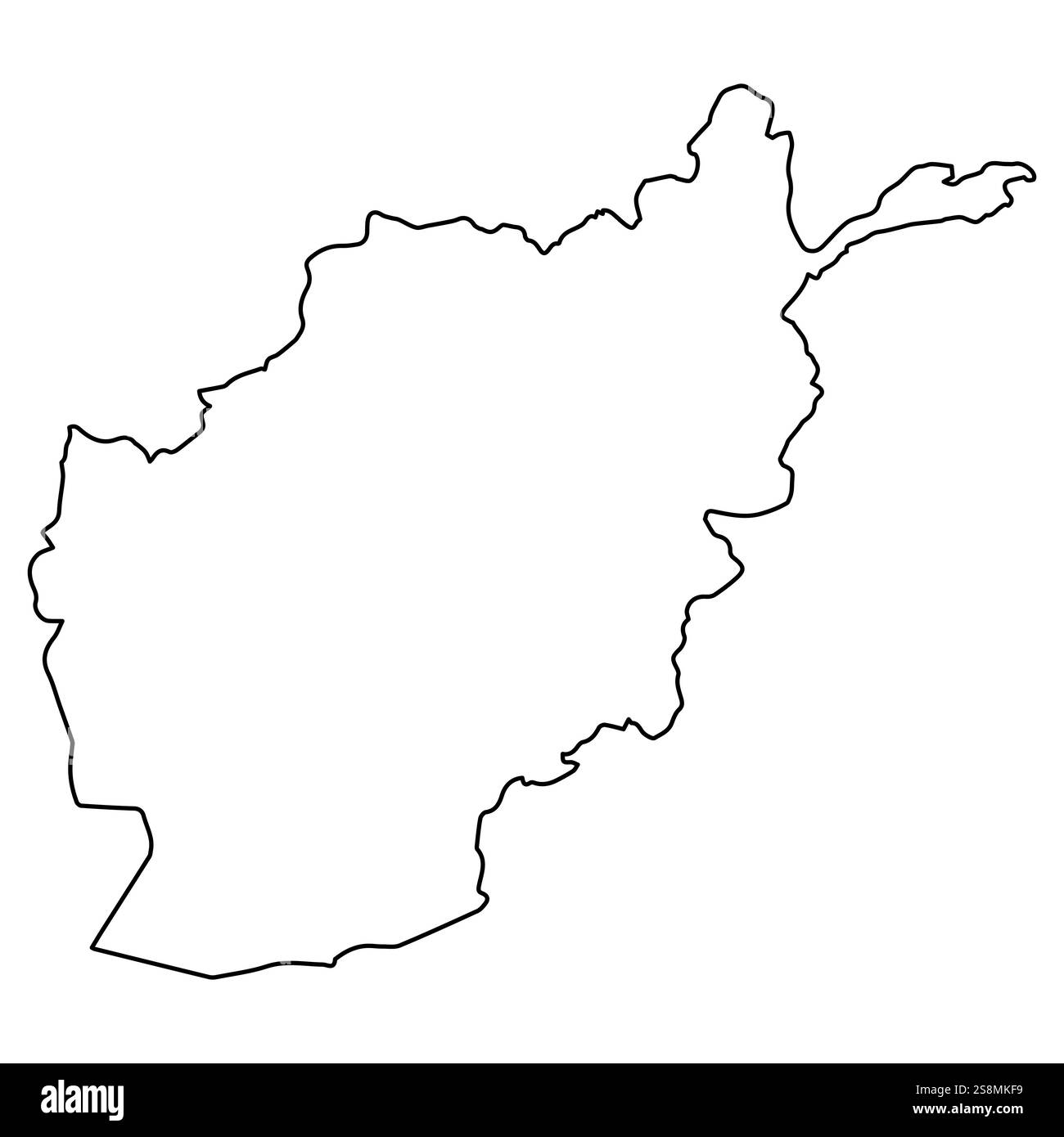 Outline Map of Afghanistan Asian Country Stock Vector Image & Art - Alamy