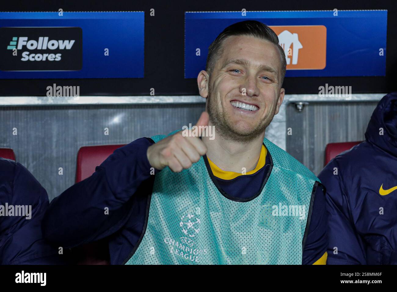 Prague, Czech Republic. 22nd Jan, 2025. Piotr Zielinski of Inter seen ...
