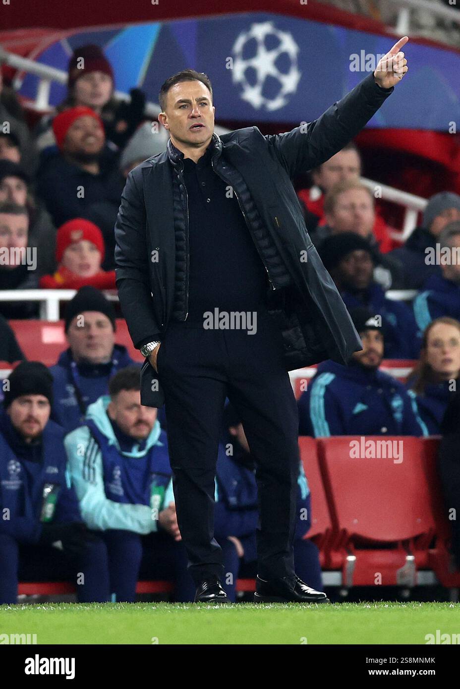 London, England, 22nd January 2025. Dinamo's head coach Fabio Cannavaro ...