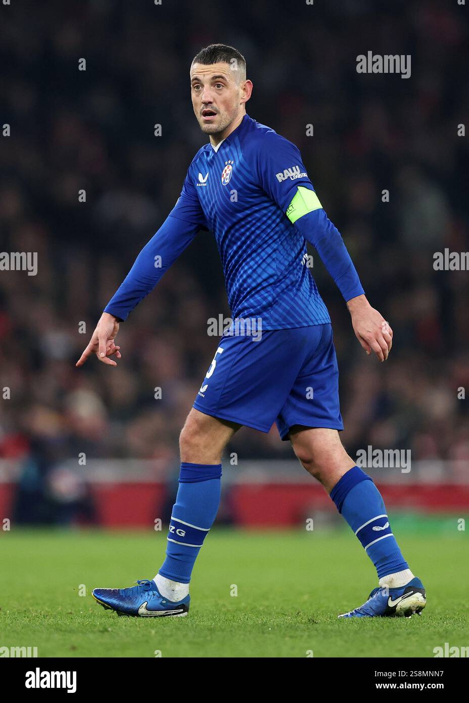 London, UK. 22nd Jan, 2025. Dinamo's Arijan Ademi during the UEFA ...