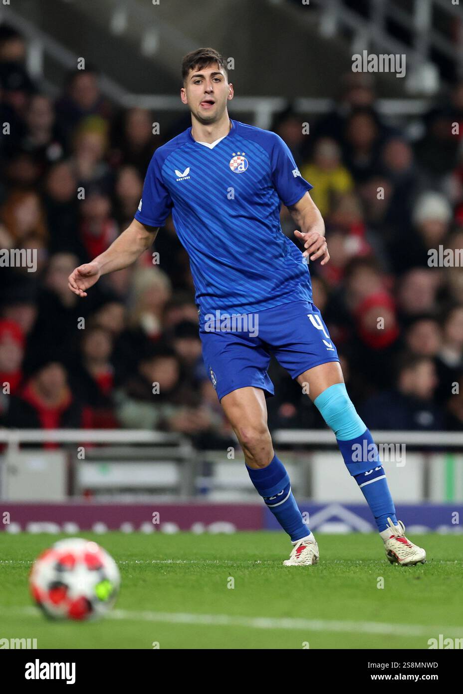 London, UK. 22nd Jan, 2025. Dinamo's Raul Torrente during the UEFA ...