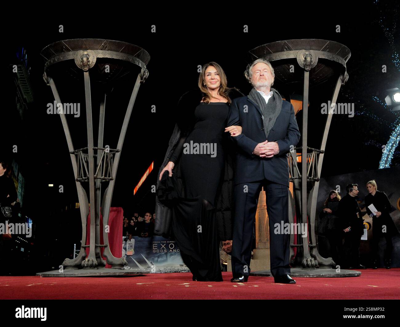 London, England, 12.02.2014 Ridley Scott and Giannina Facio attends the ...