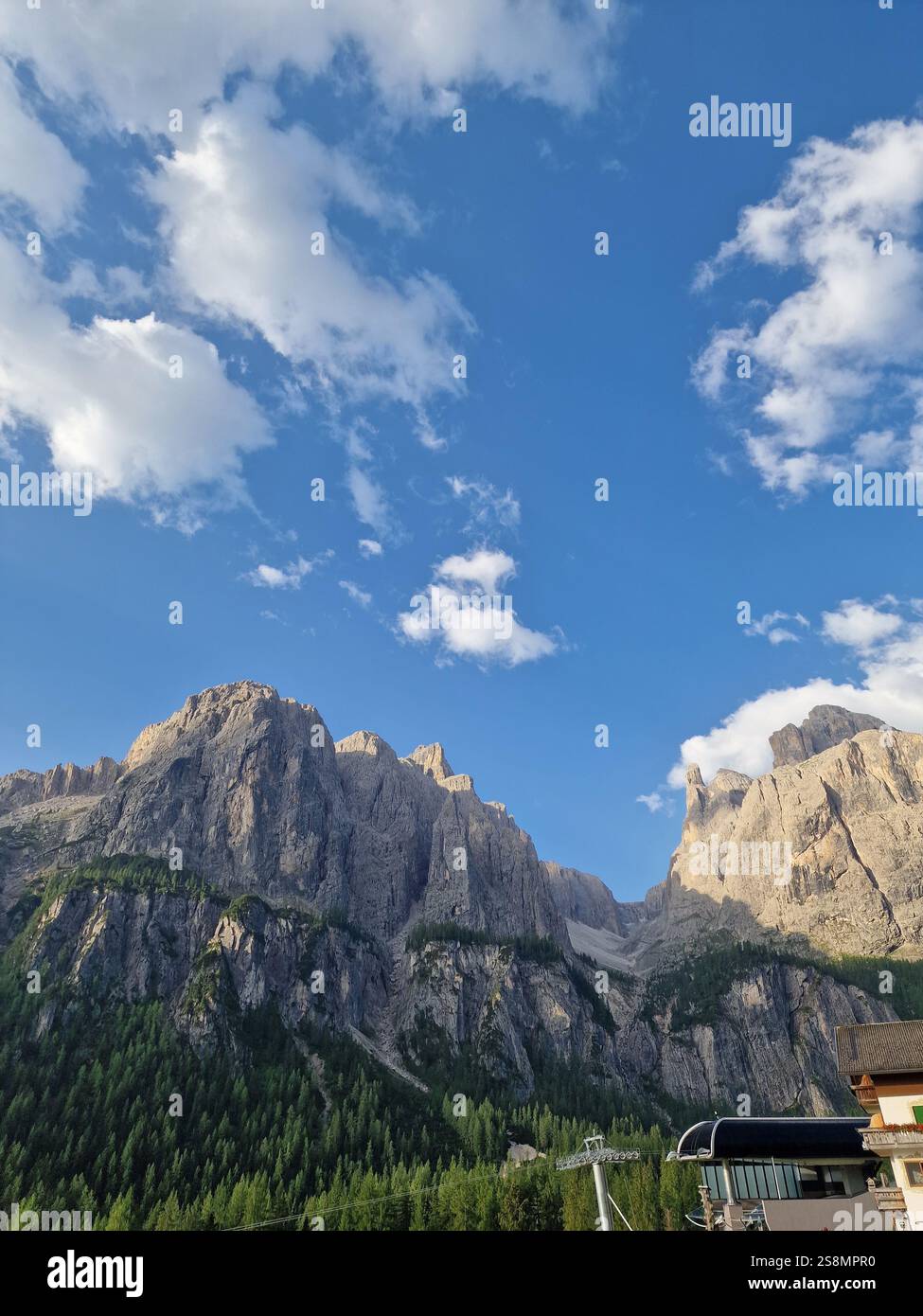 Stunning mountain landscape under a bright blue sky, morning in ...