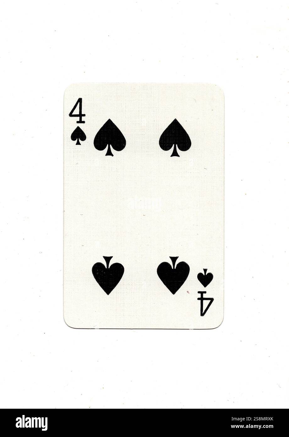A vintage spades playing card isolated on a white background Stock ...
