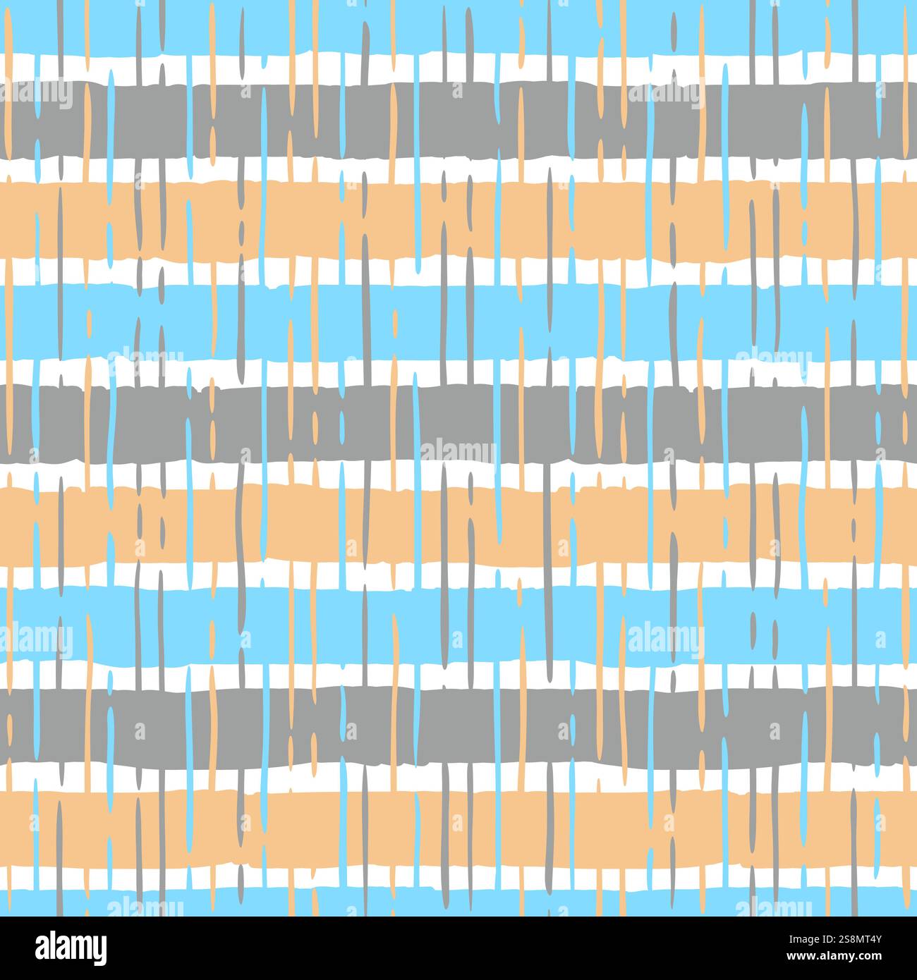 Seamless pattern. Colorful horizontal stripes with fuzzy edges and ...