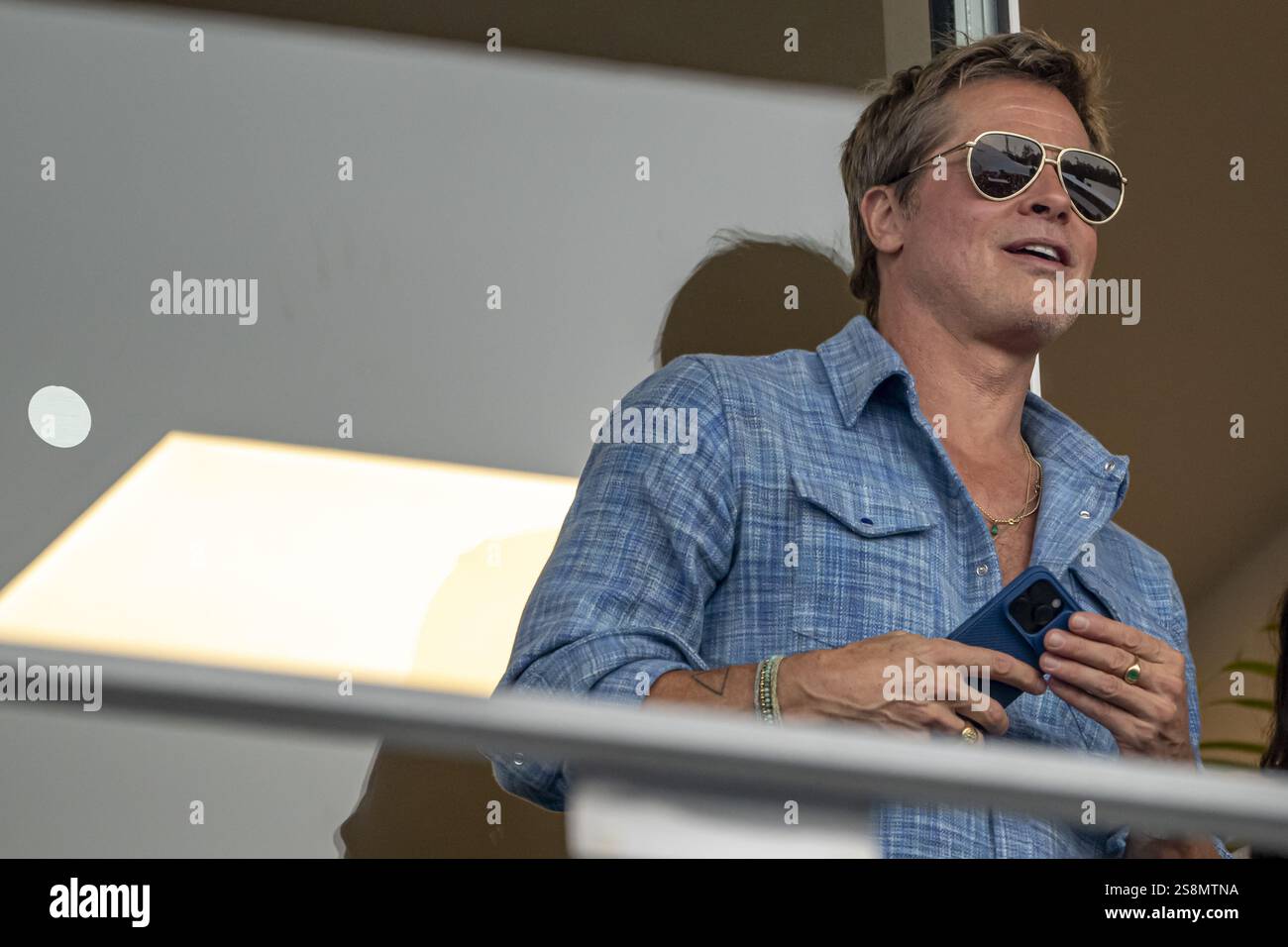 Mexico City - Brad Pitt. Race day, round 20 of the Formula 1 Grand Prix ...