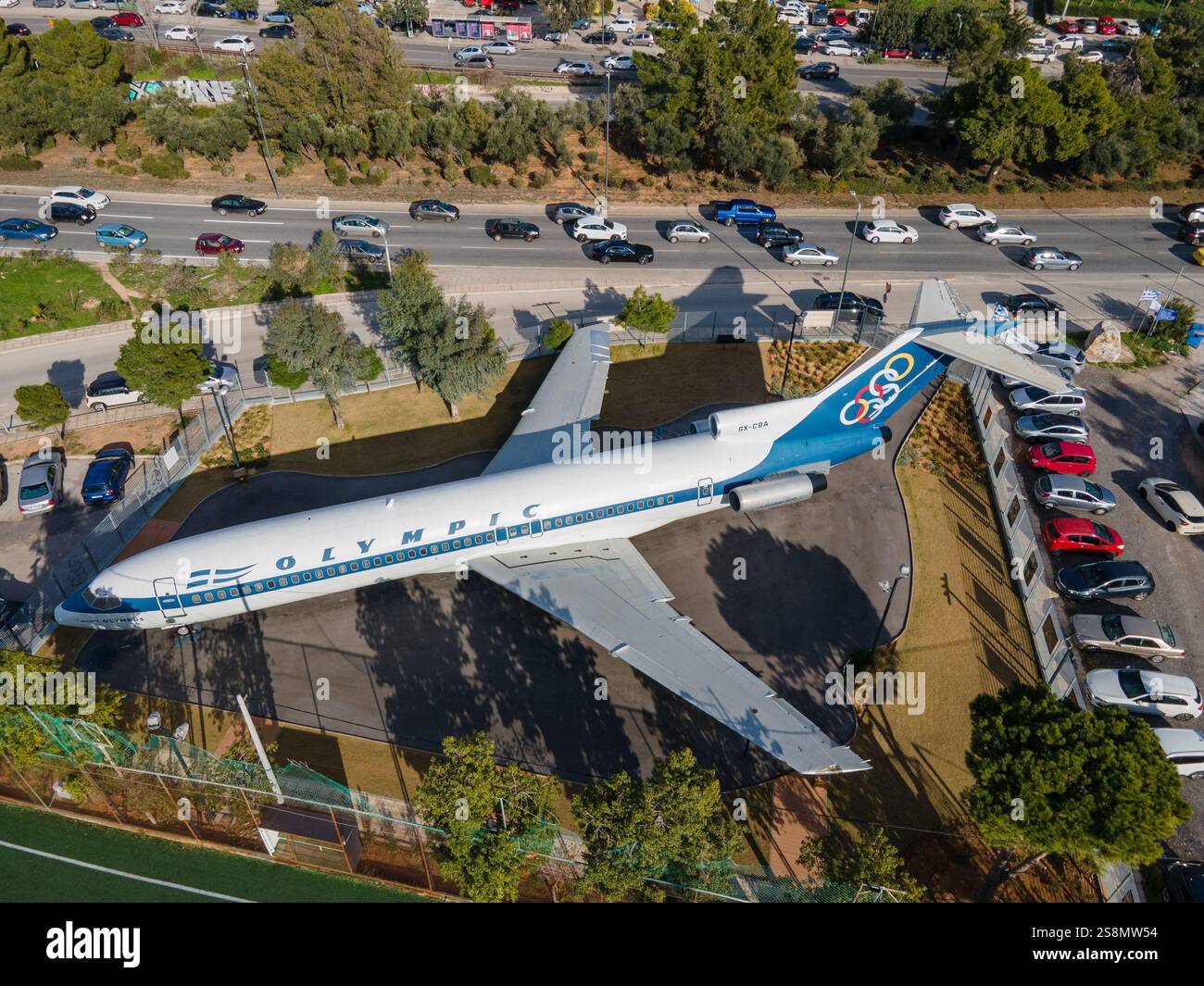 Old airplane of Olympic airways,Ellinkon,Athens Stock Photo - Alamy