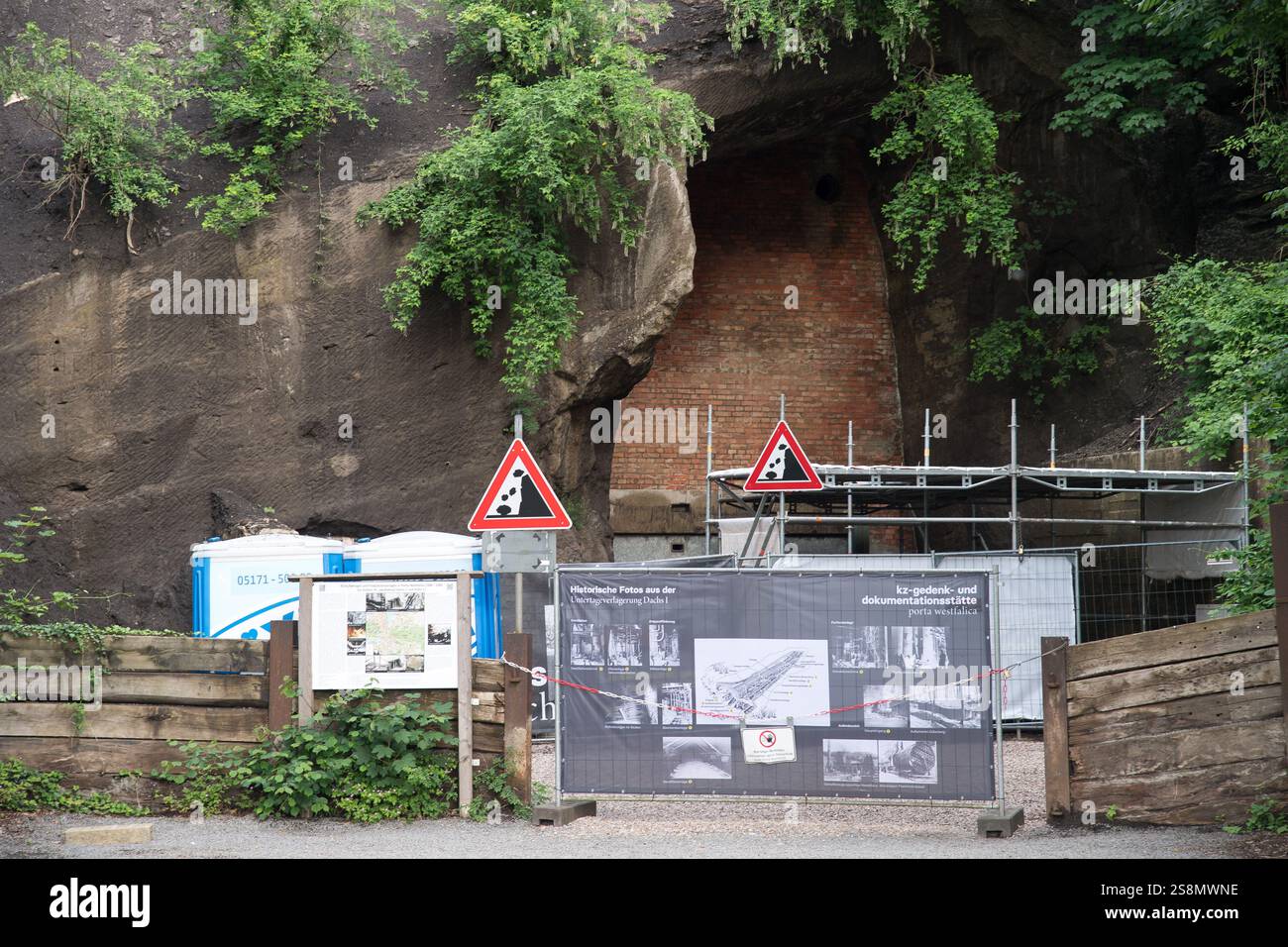 Entrance to Nazi German secret underground oil refinery codename Dachs ...
