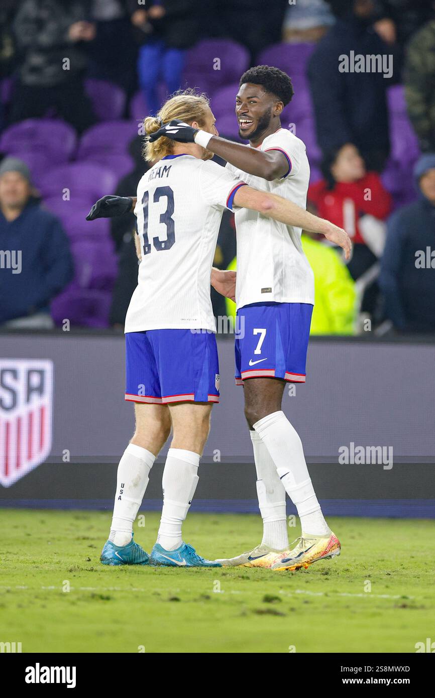 Orlando, FL: United States forward Patrick Agyemang (7) celebrates with ...