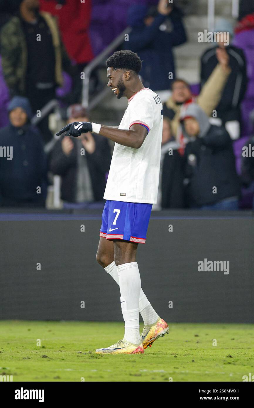 Orlando, FL: United States forward Patrick Agyemang (7) celebrates ...