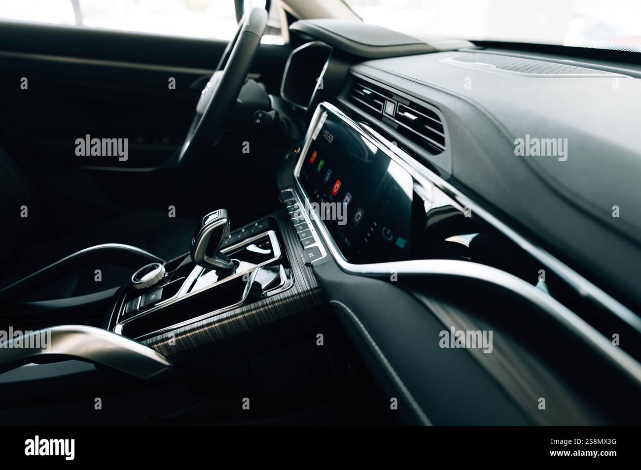 Automatic transmission and car interior Stock Photo - Alamy