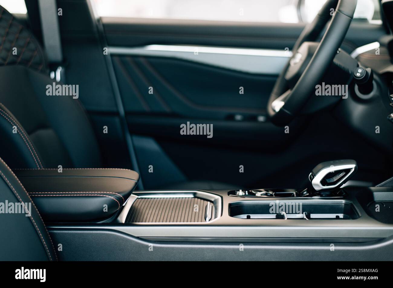 Automatic transmission and car interior Stock Photo - Alamy