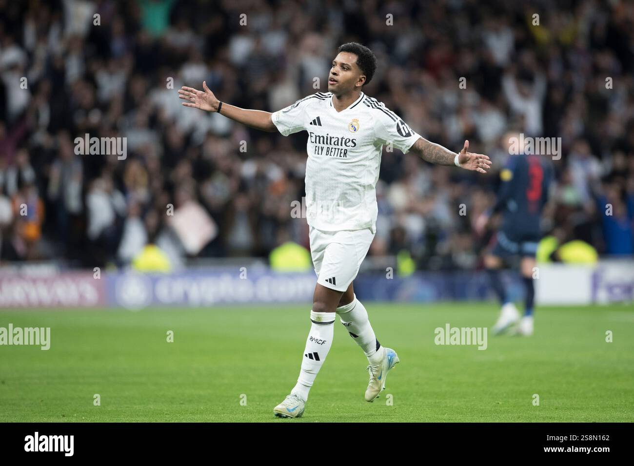 Madrid, Spain. 22nd Jan, 2025. Rodrygo Goes of Real Madrid celebrates a ...