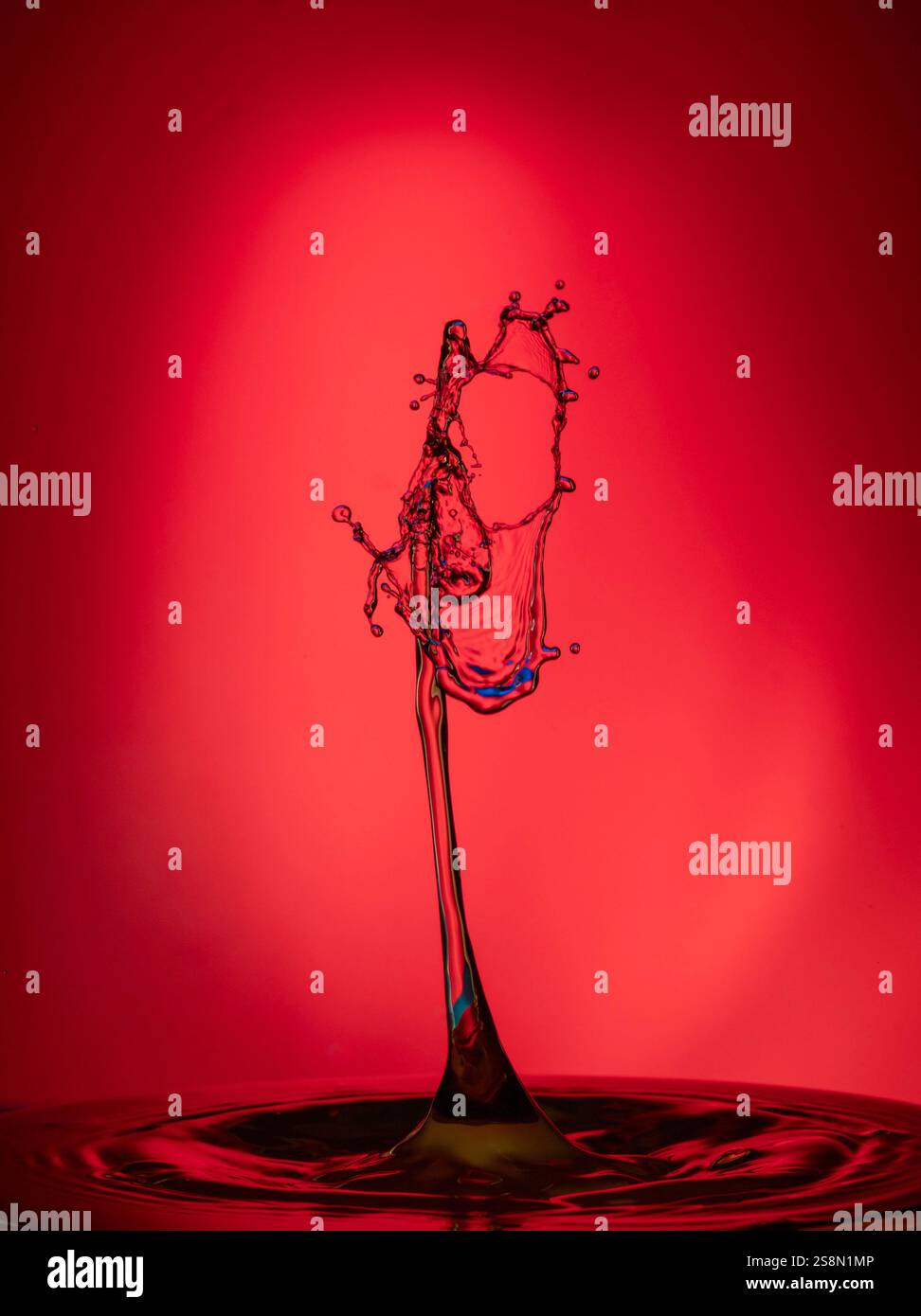 Arresting, ethereal, colour infused, imaginative water collision, macro ...