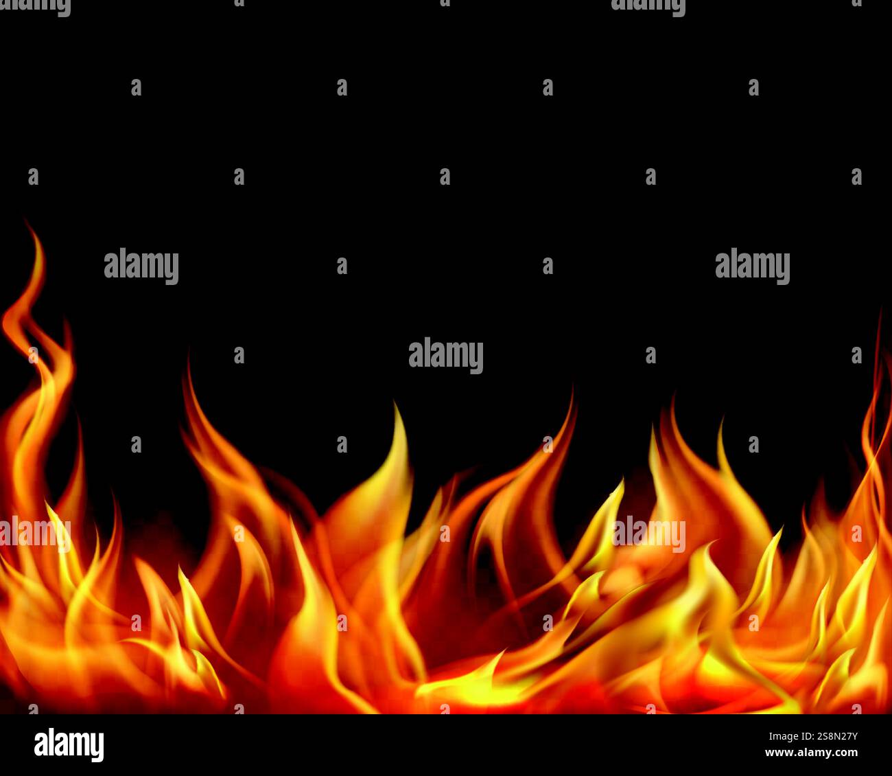 Fire flame border overlay hot hi-res stock photography and images - Alamy